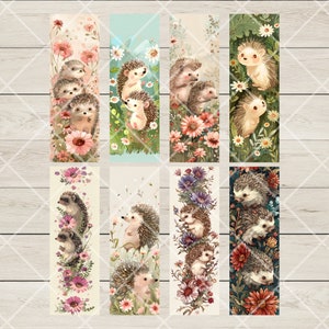 Printable Bookmarks Set of 8 Digital Download 11x8.5 PDF and Separate ...