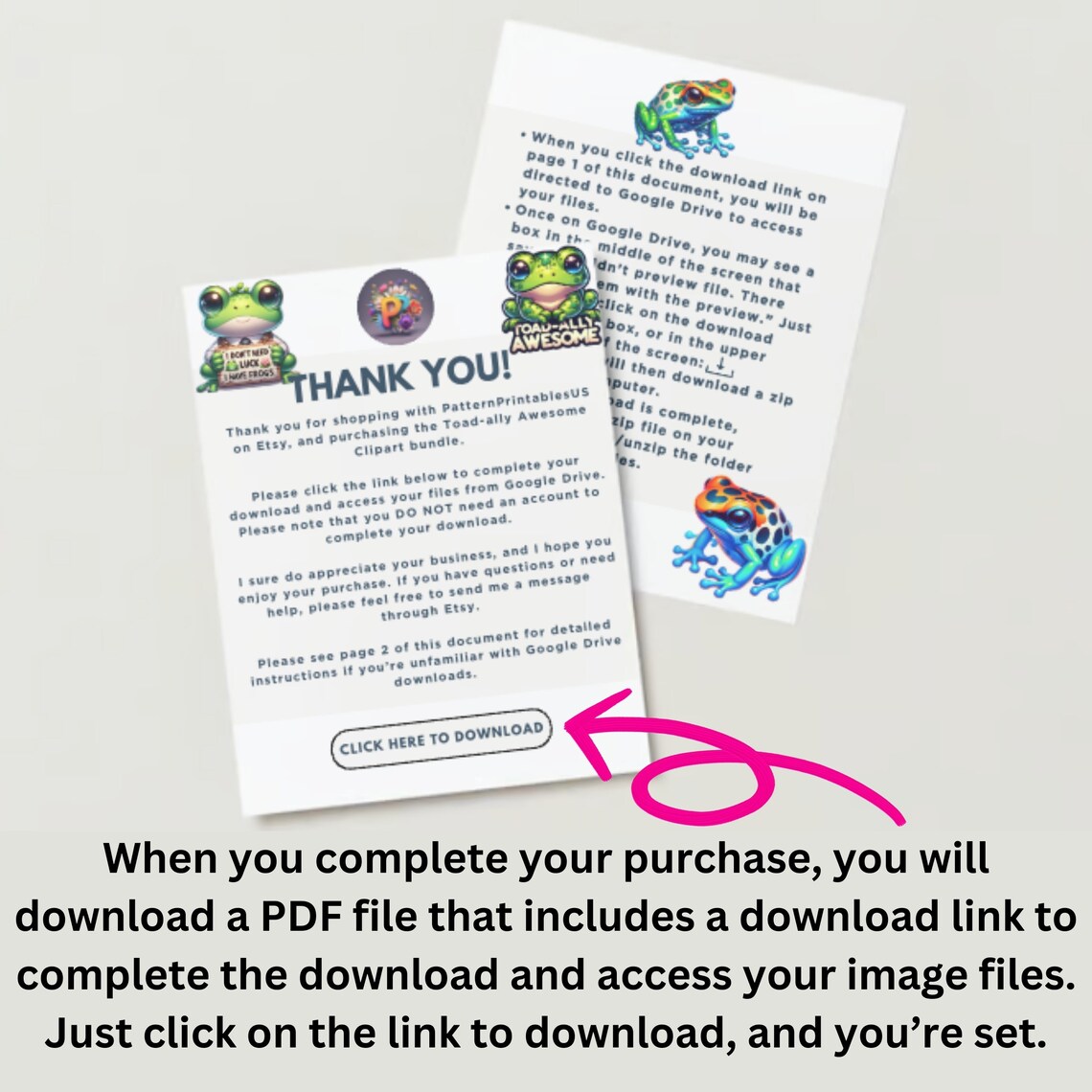 Toad-ally Awesome Frogs Set of 8 Clipart PNG Files Transparent ...