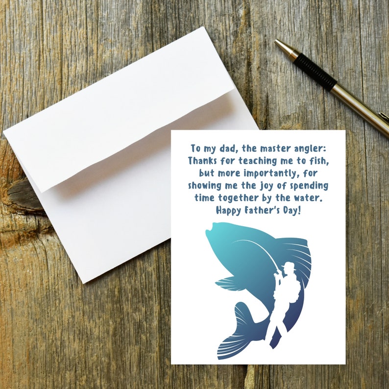 Fishing Father's Day Printable Greeting Card With DIY Printable ...