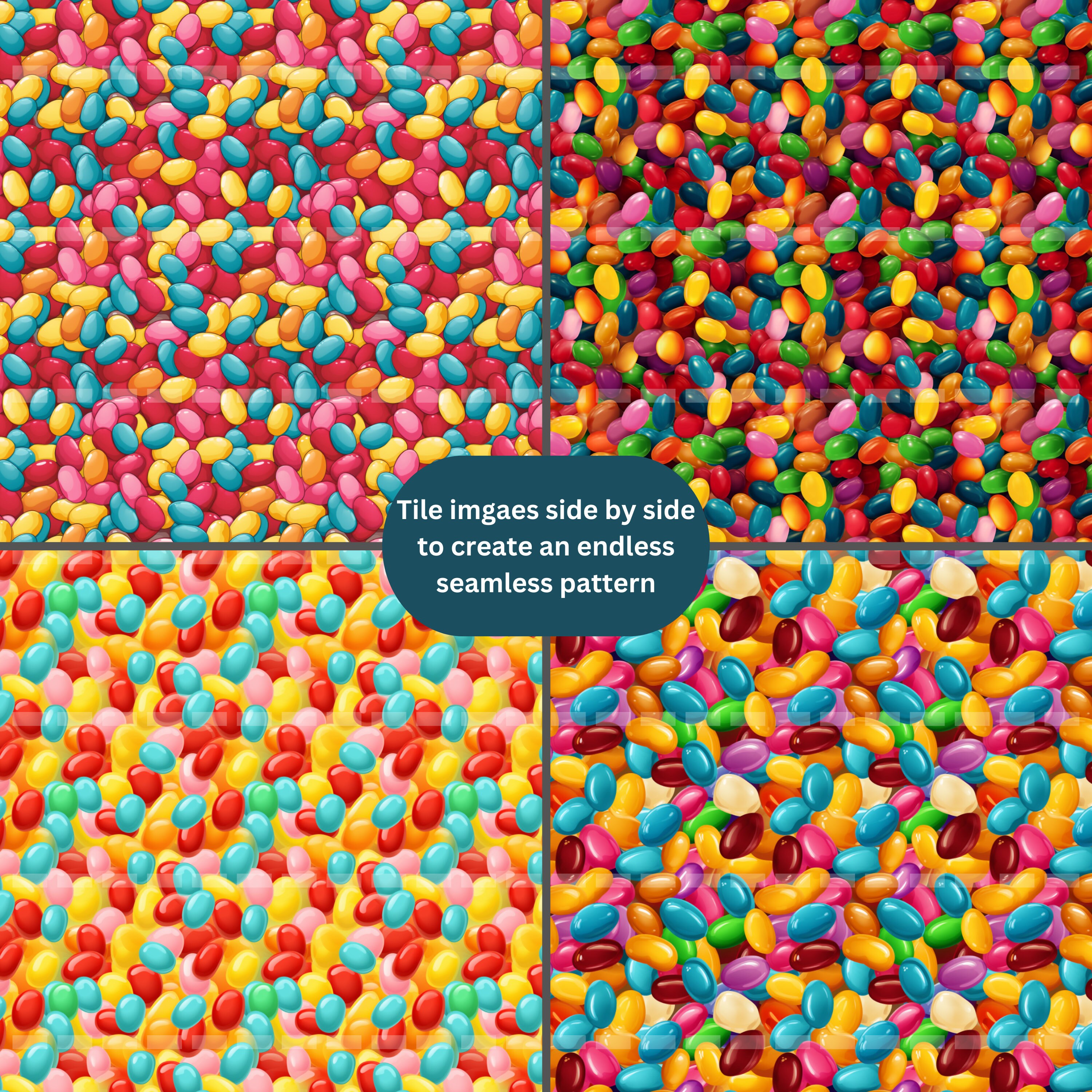 Jelly Beans Printable Background Scrapbook Papers 12x12 Seamless ...