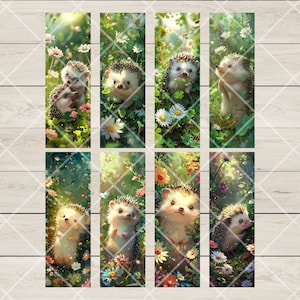 Printable Bookmarks Set of 8 Digital Download 11x8.5 PDF and Separate ...