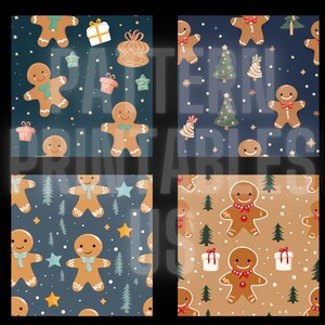 Gingerbread Digital Paper, Printable Background, Scrapbook Papers ...