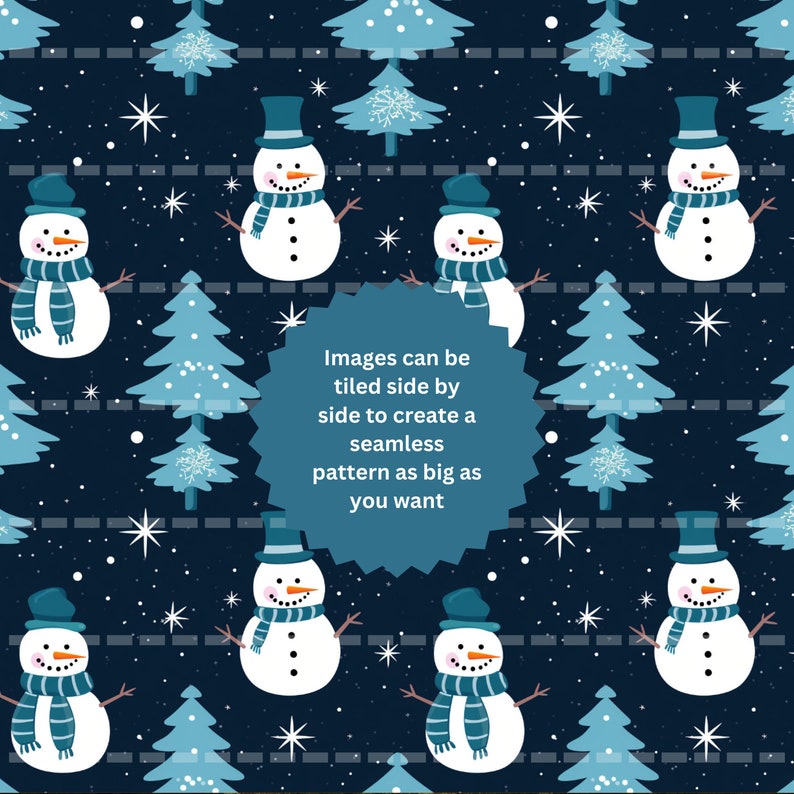 Cute Snowmen Digital Paper, Printable Background, Scrapbook Papers ...