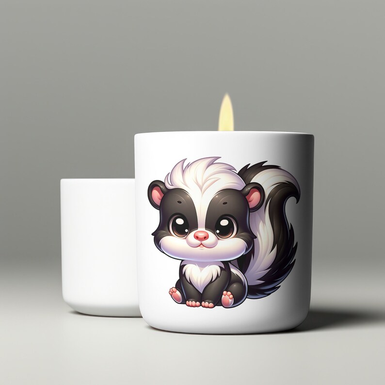 Cute Baby Skunks Clipart Bundle Set of 8 Clipart Files Cartoon Animal ...