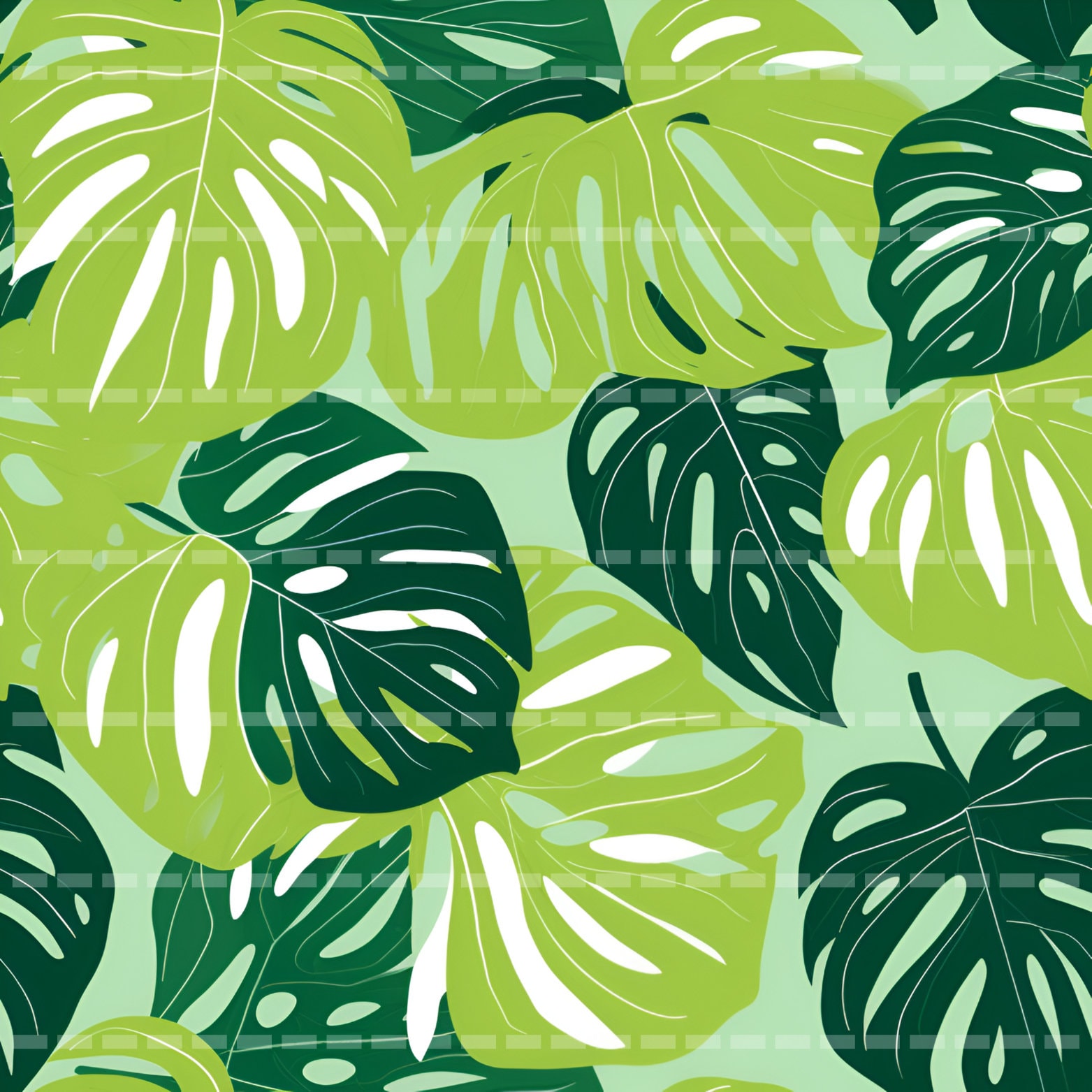 Monstera Leaves Printable Background Scrapbook Papers, 12x12 Seamless ...