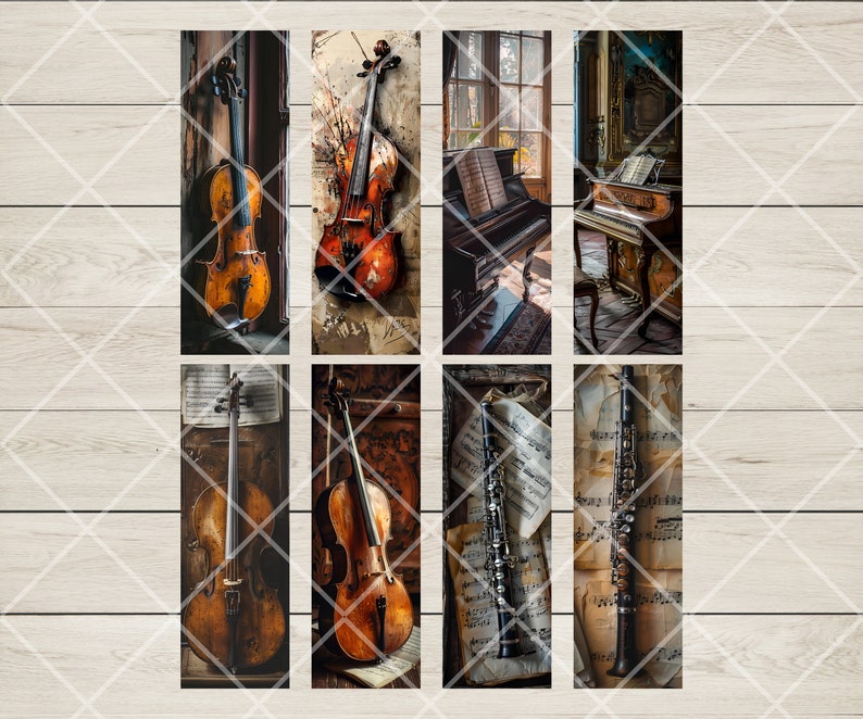 Printable Bookmarks Set of 8 Digital Download 11x8.5 PDF and Separate ...