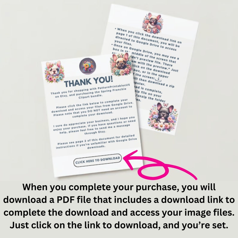 Spring Frenchies Clipart Bundle Set of 8 Clipart Files Cute French ...