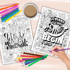 Valentine's Day Quotes Coloring Book, Love Quotes Coloring Book ...
