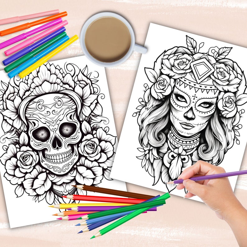 Tattoo Art Coloring Book, Tattoo Illustrations Coloring Book, Cool Body ...