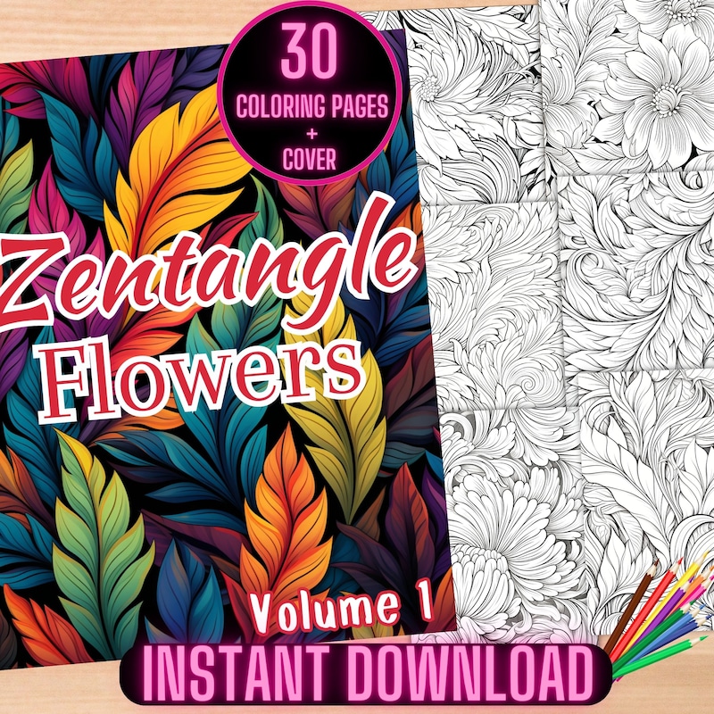 Zentangle Flowers - Etsy