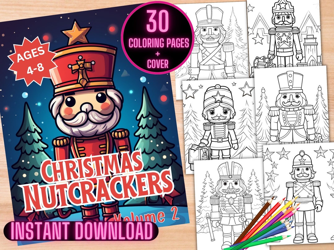 Christmas Nutcrackers Coloring Book for Children Christmas - Etsy