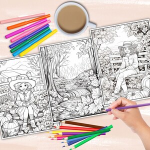 Fall Coloring Book, Autumn Charm Coloring Book, Thanksgiving Coloring ...