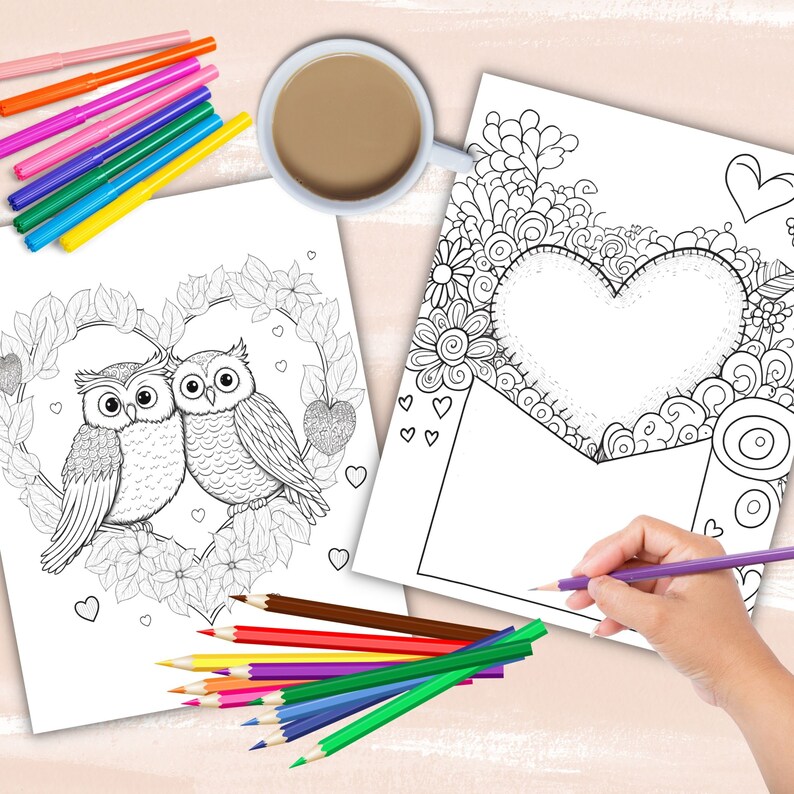 Be My Valentine Coloring Book, Cute Valentine Coloring Pages for Girls ...