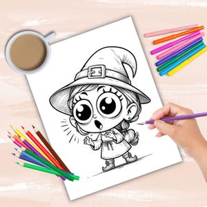 Funny Witch Coloring Book, Funny Halloween Coloring Pages for Kids ...