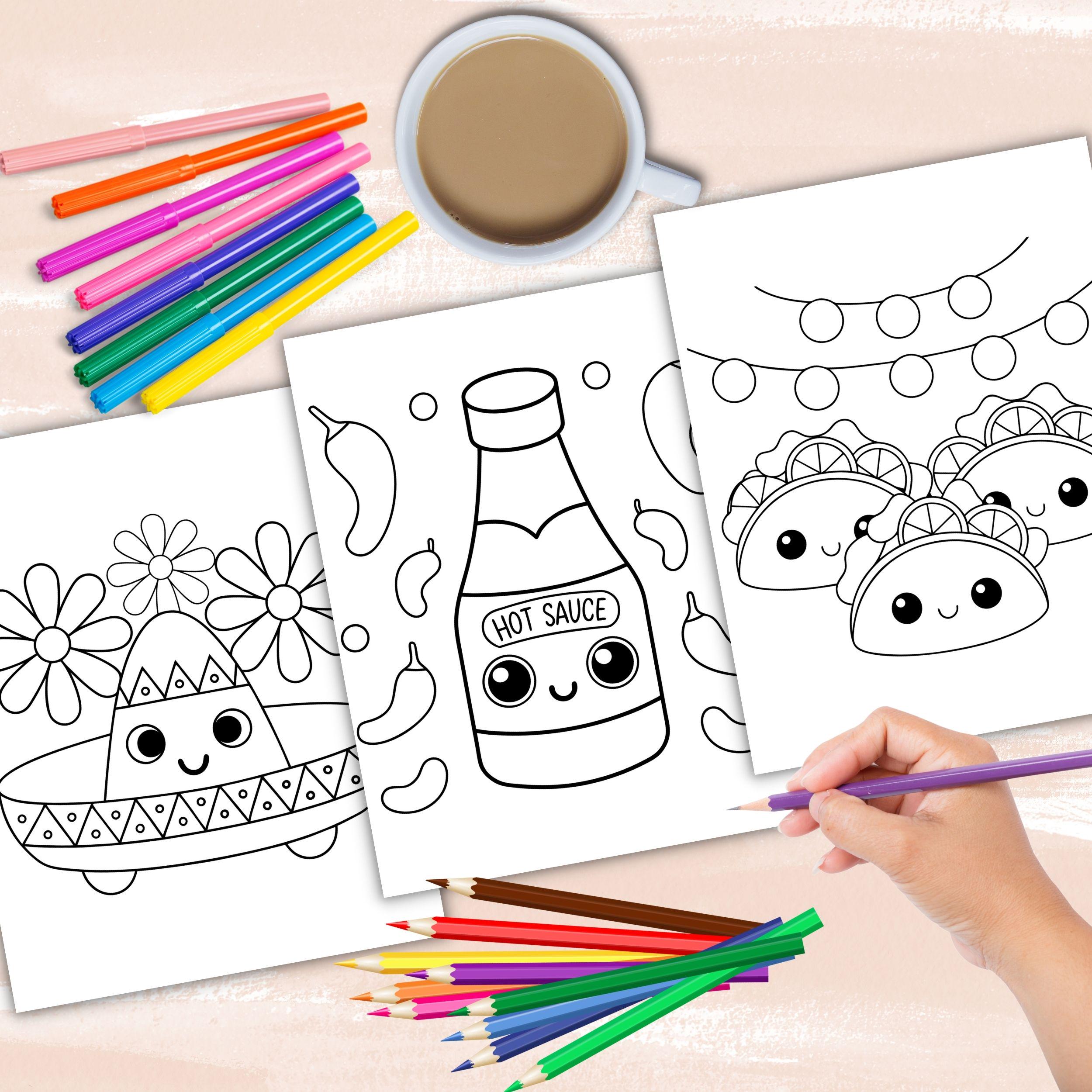 Cinco De Mayo Coloring Book, Bold & Easy Spanish Holiday Coloring ...