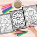 Stained Glass Flowers Coloring Book, Floral Coloring Sheets, Botanical ...