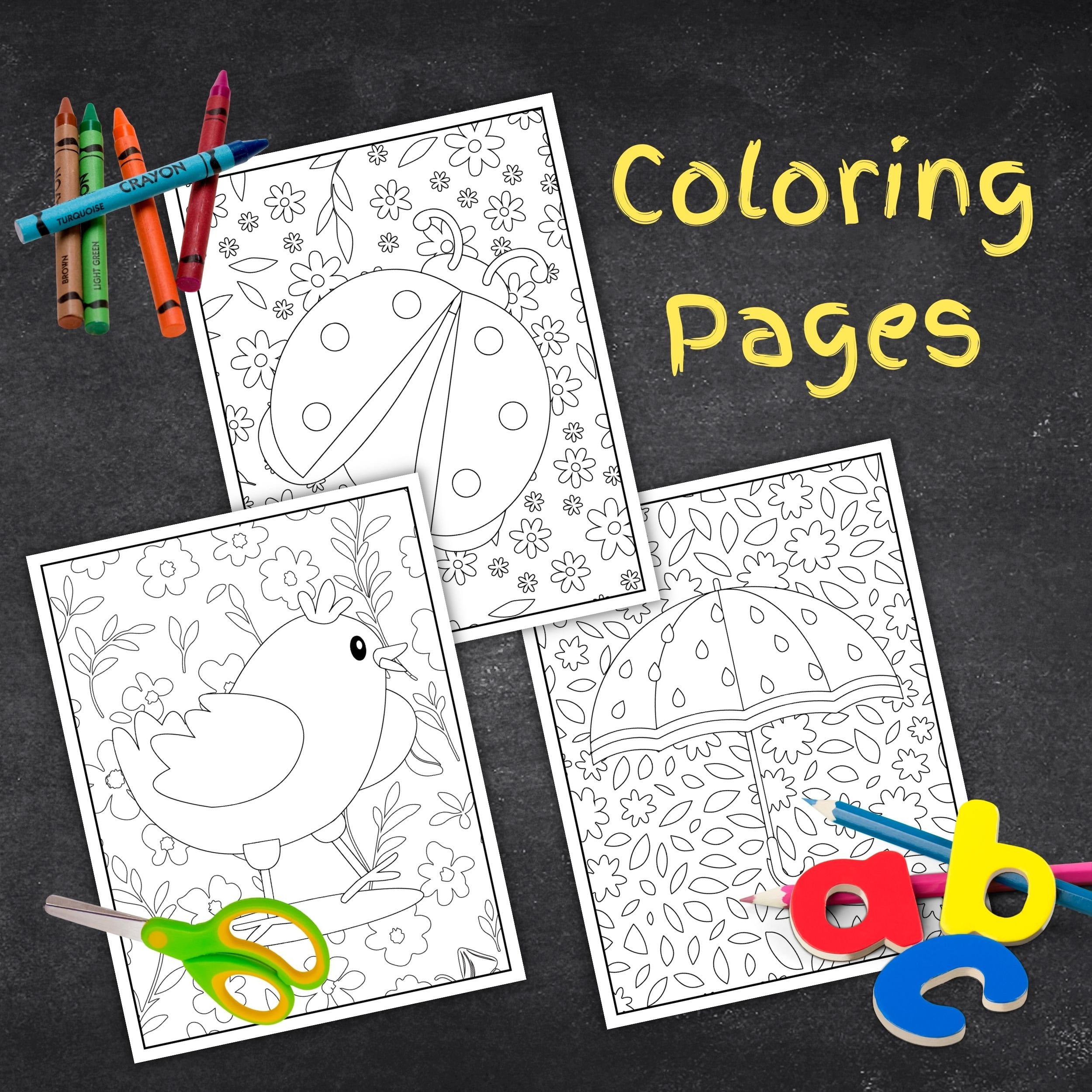 Spring Activity Book for Kids Ages 4-8, Children's Activity Pages ...
