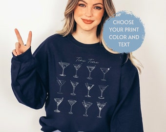 Tini Time Sweatshirt Martini Crewneck Dirty Martini Sweater Signature ...