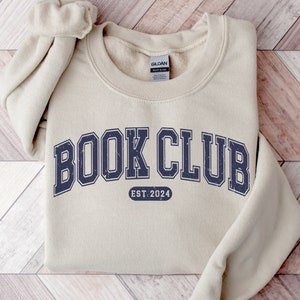 Personalized Book Club Sweatshirt With Custom Year, Customized Book ...
