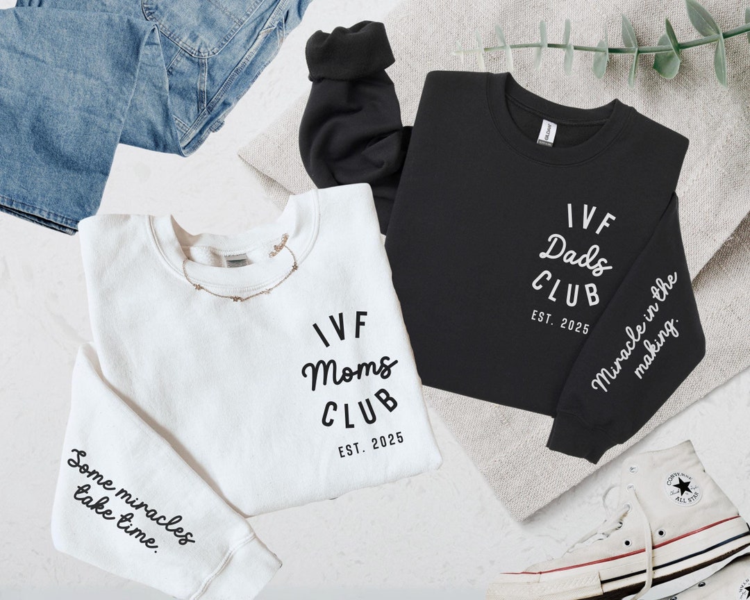 Custom Matching IVF Mom IVF Dad Sweatshirt, Personalized Mama in the ...