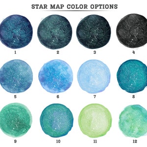 Custom Star Map Digital Download, Star Map for Couples Family, Star ...