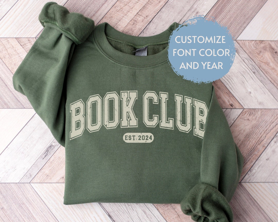 Personalized Book Club Sweatshirt With Custom Year, Customized Book ...