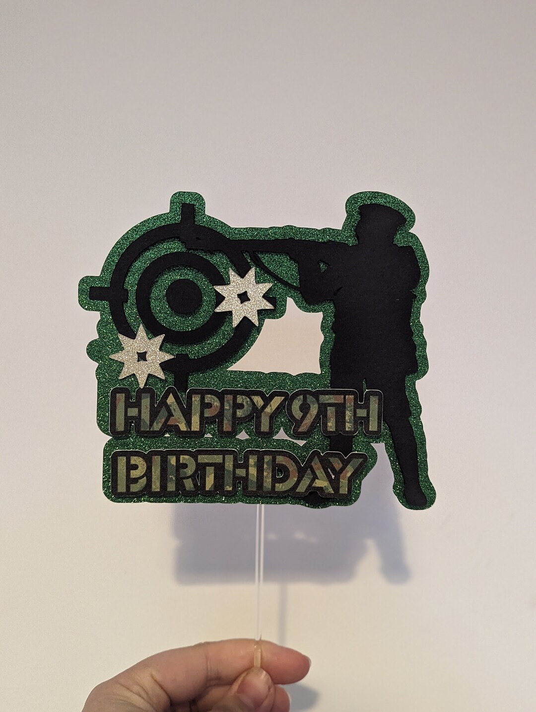 Army Themed Cake Topper Gamer Boys Girls Xbox PS4 Gaming Party Birthday ...