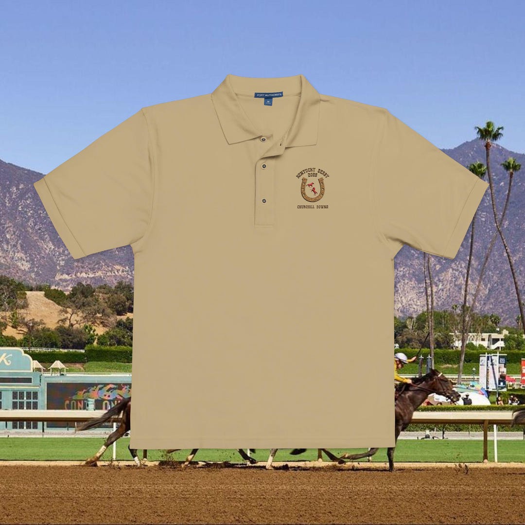 Embroidered Kentucky Derby Polo Shirt, Gift for Him, Horse Racing Polo ...