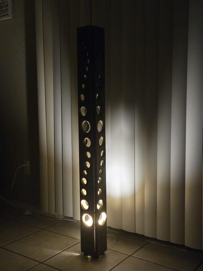 Wooden Floor Lamp, Modern Home Decor Lamp/ Rustic Floor Lamp, Handcrafted Wooden Furniture - Etsy
