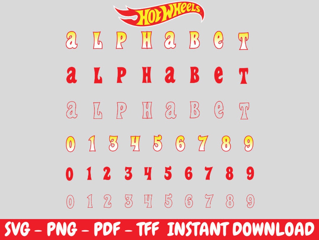 Hot Wheels Font, Alphabet, Svg, Png, INSTANT DOWNLOAD - Etsy Australia