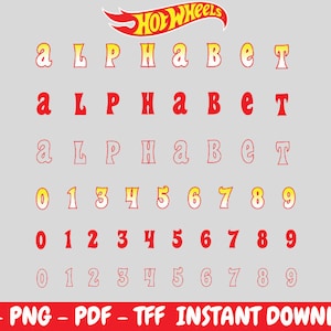 Hot Wheels Font, Alphabet, Svg, Png, INSTANT DOWNLOAD - Etsy Australia