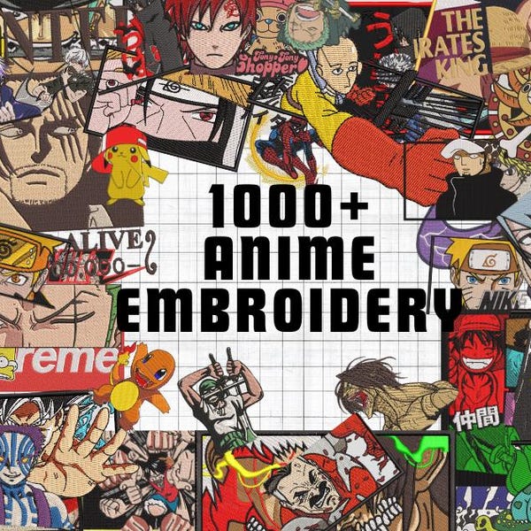 Anime Embroidery - Etsy