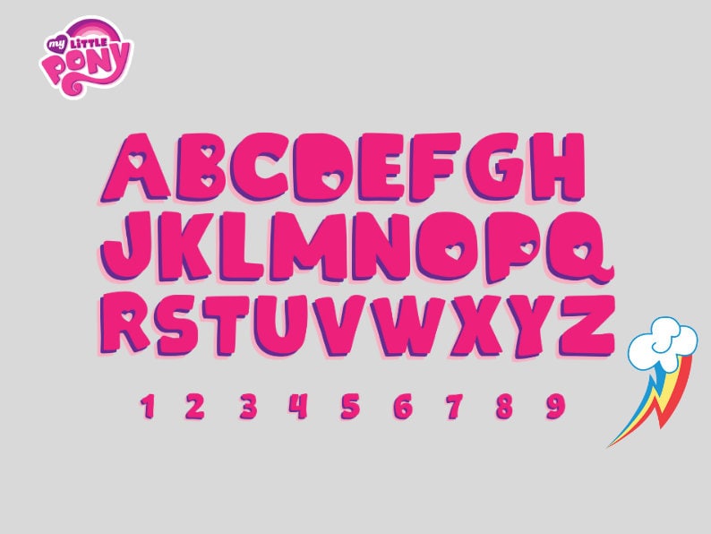 Pony Font, Alphabet, Svg, Png, INSTANT DOWNLOAD - Etsy