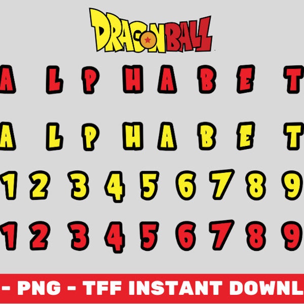 Dragon ball z font - Etsy España