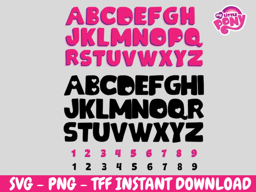 Pony Font, Alphabet, Svg, Png, INSTANT DOWNLOAD - Etsy