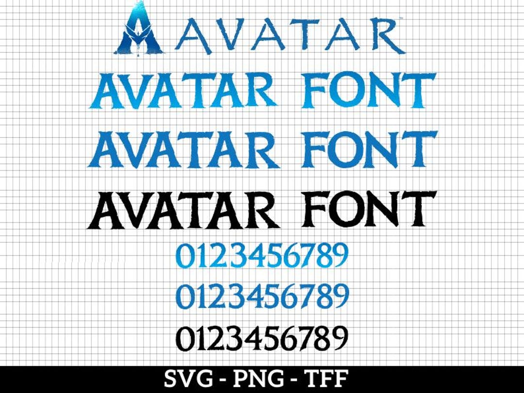 Avatar Font, Svg, Png, TFF - Etsy