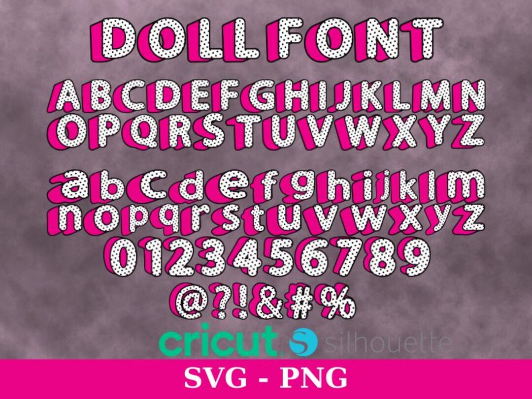Doll Font, Svg, Png - Etsy