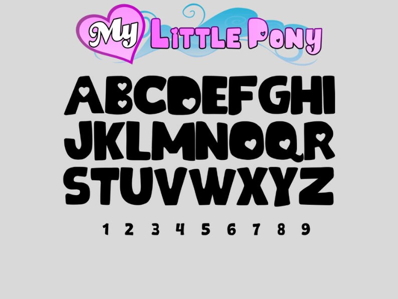 Pony Font, Alphabet, Svg, Png, INSTANT DOWNLOAD - Etsy