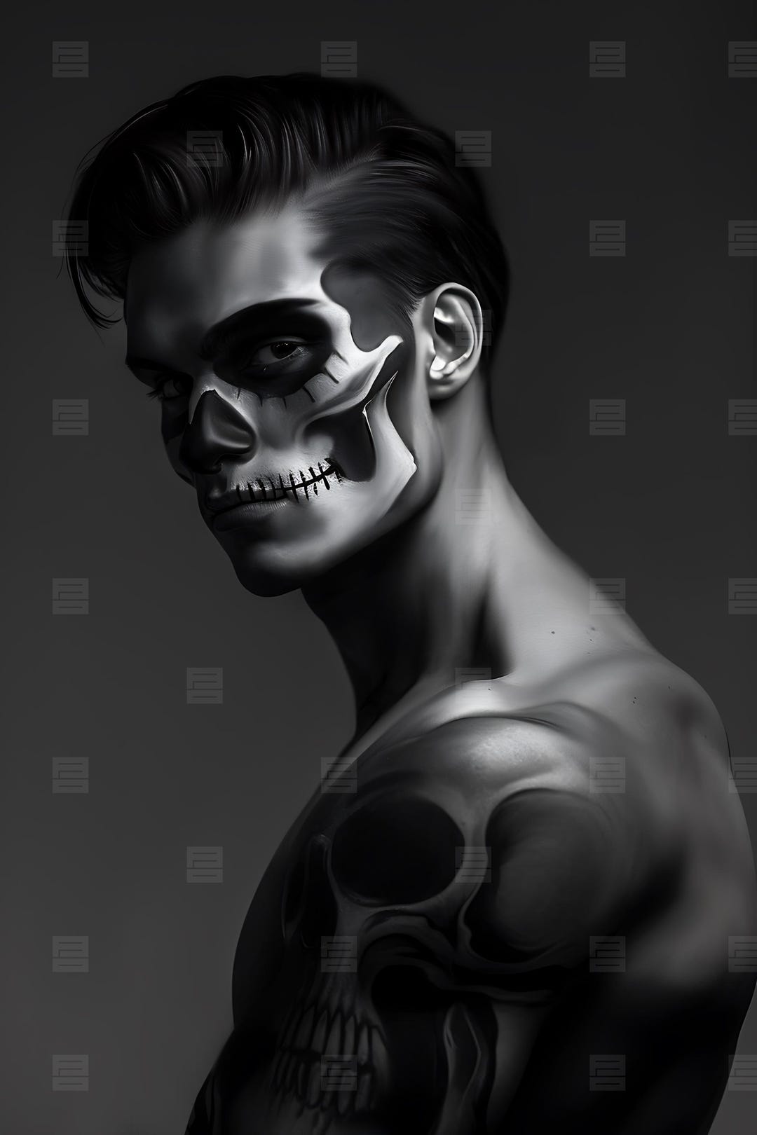 Cai - AI Cover Model, Male Model, Rockstar, Skeleton, Skull, Tattoos ...