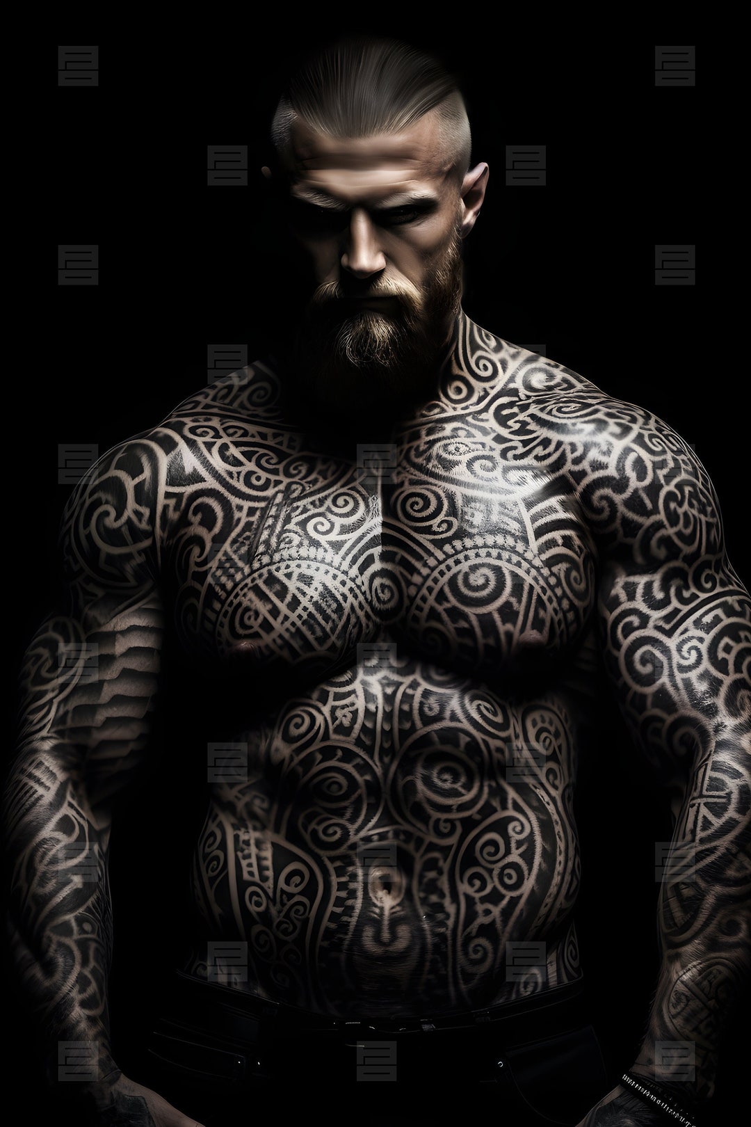 Axel AI Cover Model Male Model Biker Tattoos Hot Sexy - Etsy