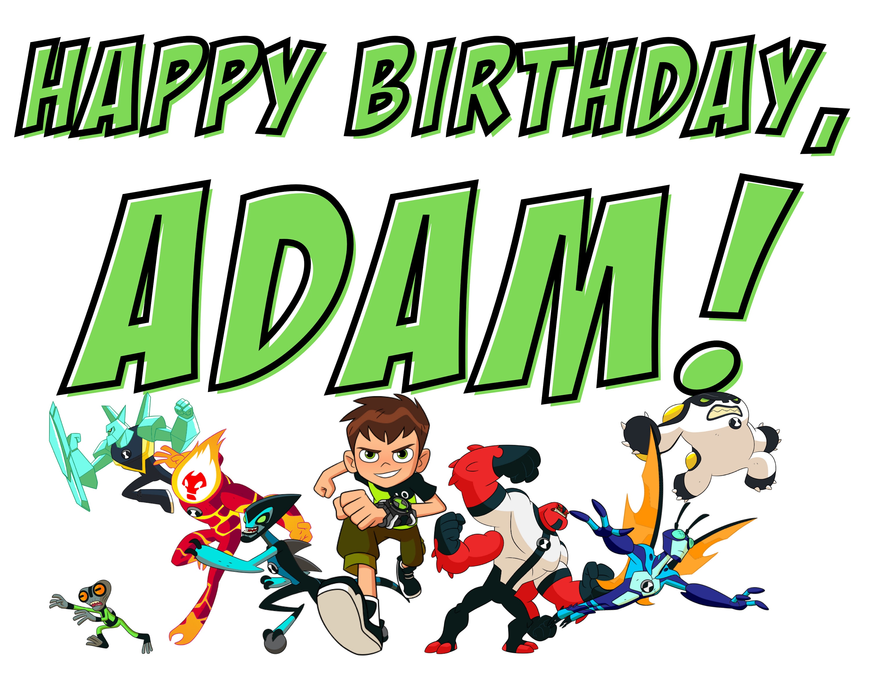 Ben 10 Birthday Bundle / Printable / Customize in Canva - Food Labels ...