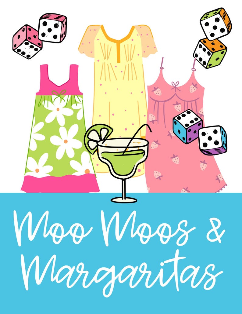 Moomoo Margarita Bunco Party Printables: Score Sheets, Table Signs ...