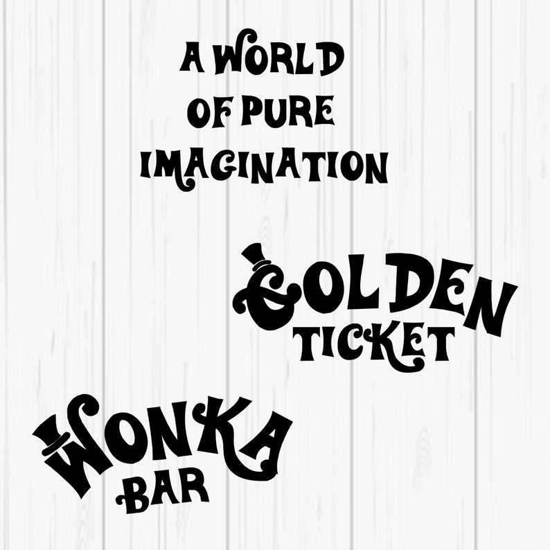 Willy Wonka - 5 PDG SVG PNG Files - Etsy