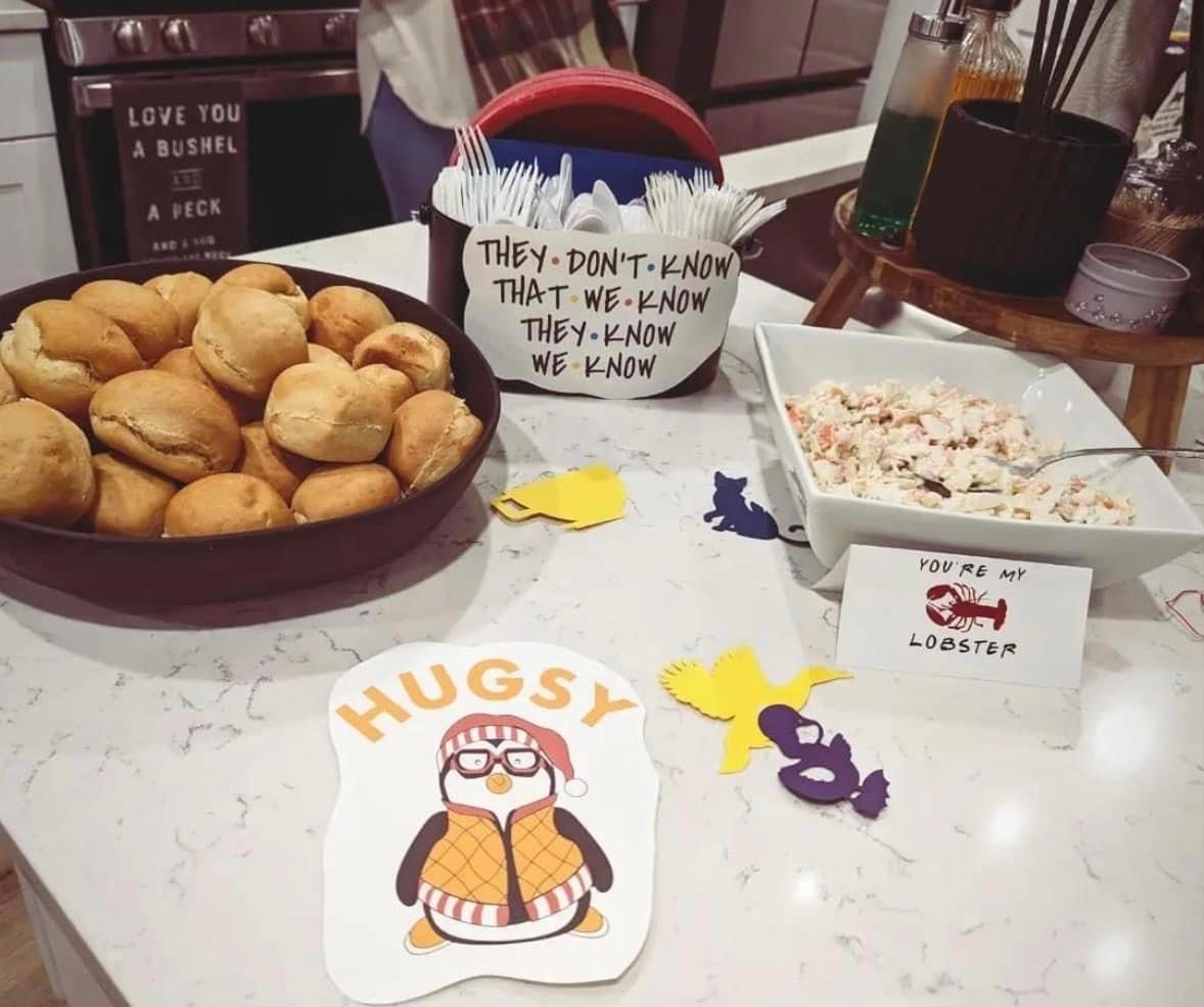 Bunco Friends Tv Show Tally Card Score Sheet Name Food Cards Photo ...