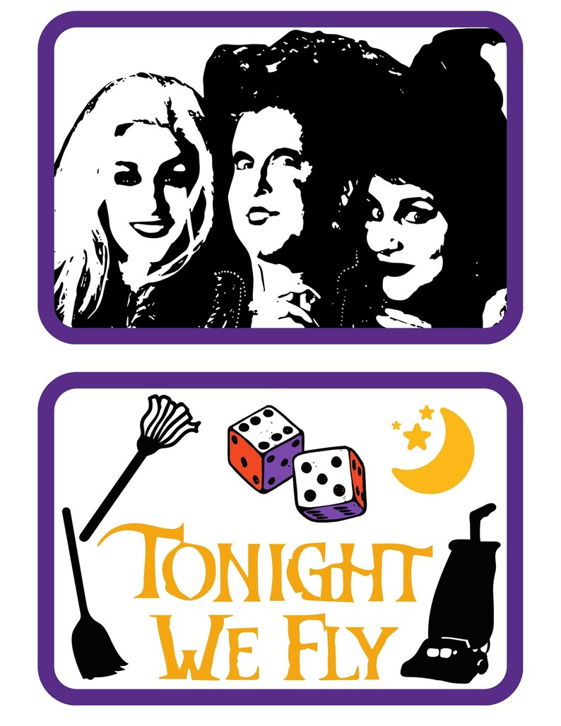 Hocus Pocus Bunco Bundle: Score Sheet, Photo Props (canva Editable ...