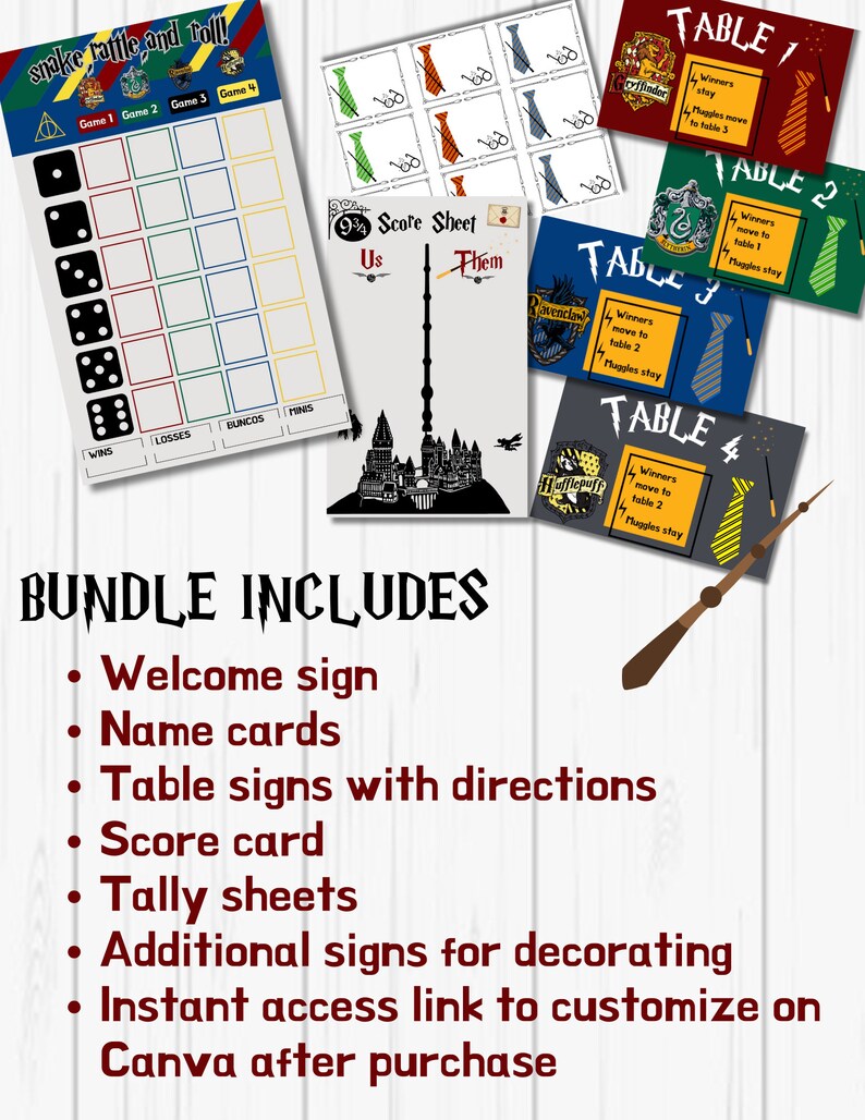 Wizard Bunco Bundle Instant Download Wizard Bunco Bundle - Etsy