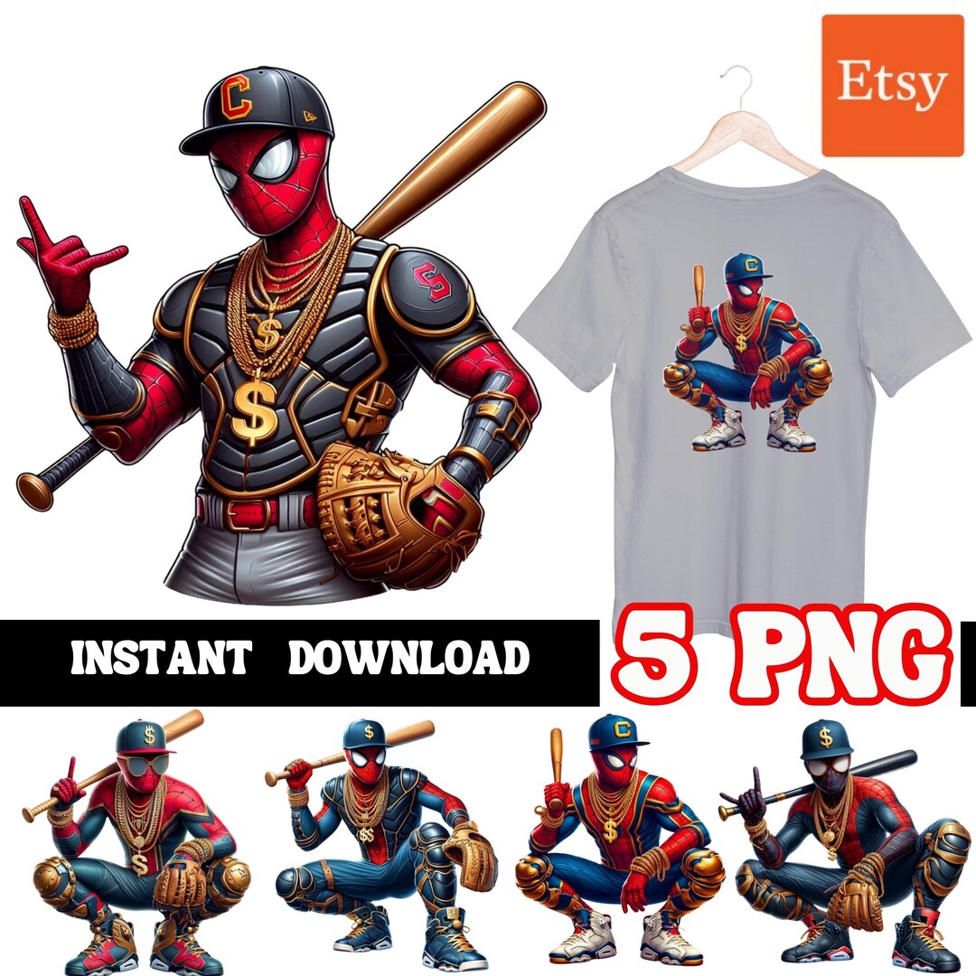 Baseball Spider-man PNG: Urban Trap Design, Fan Art (digital Download ...