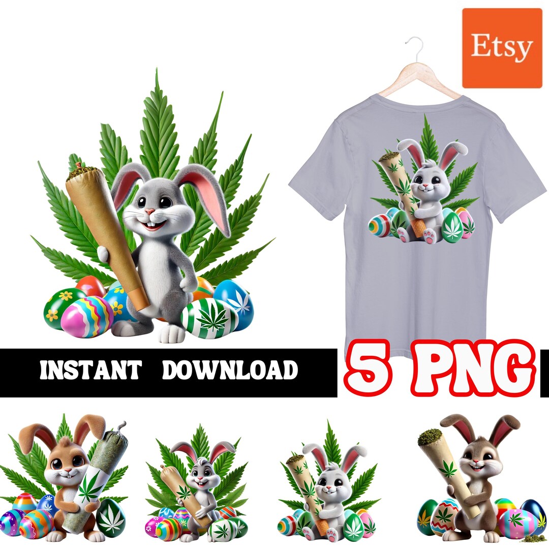 Gangster Weed Lover Easter Bunny | Urban Trap Designs | Gangster Fan ...