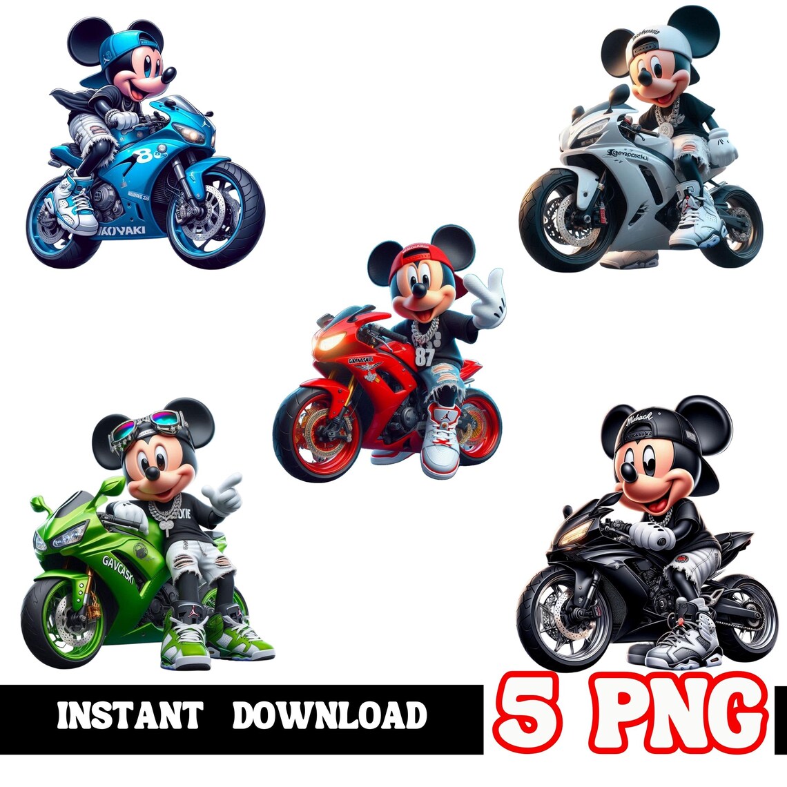 Biker Mickey Mouse | Urban Mickey | Vagrant Trap Designs | Fantasy Fan ...