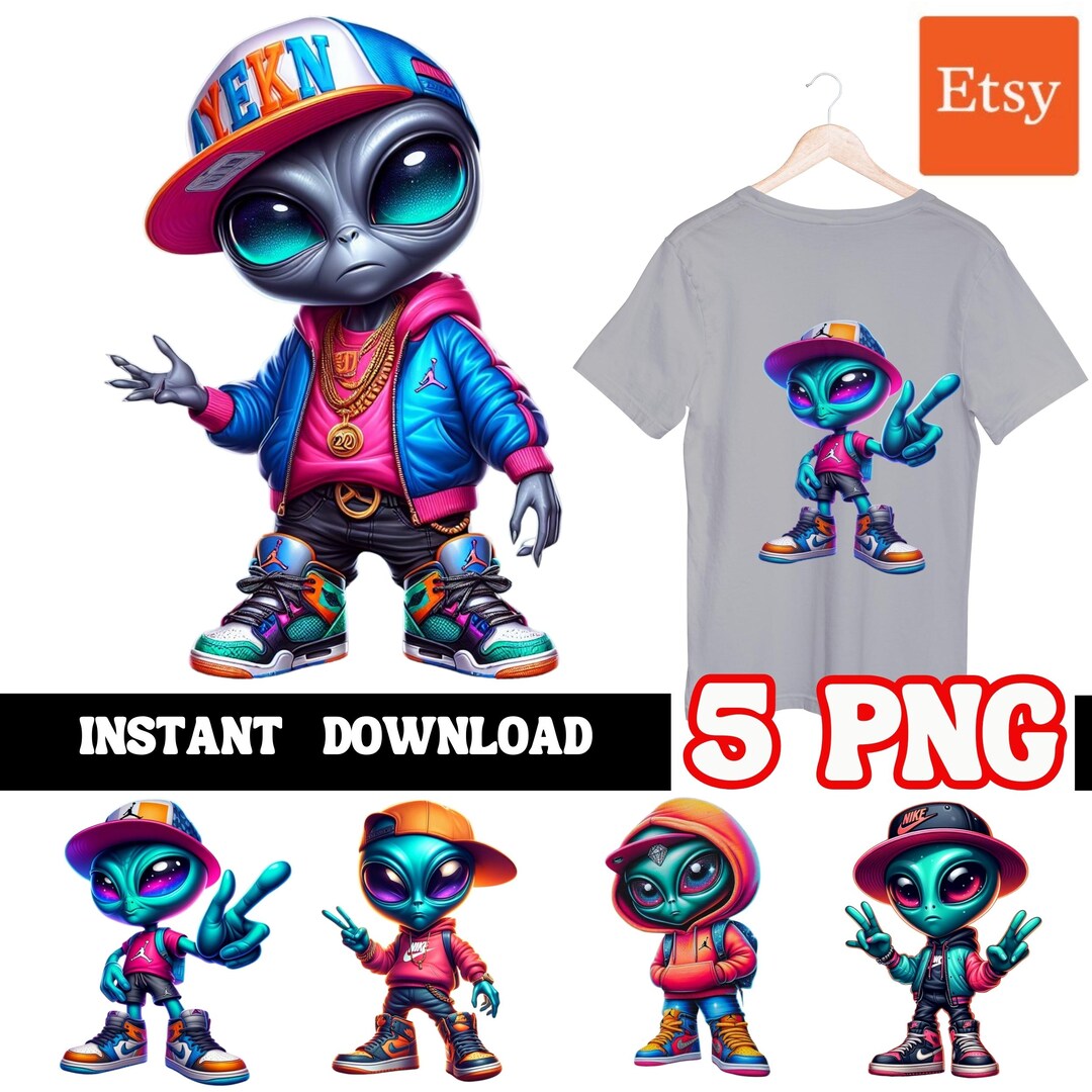 Gangster Aliens Pngs | Urban Alien PNG| Gangster Trap Designs ...